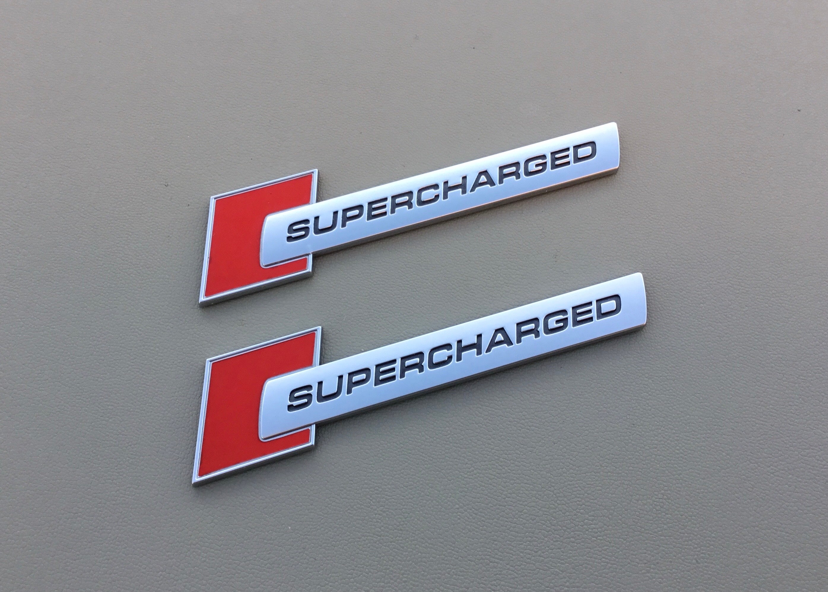 Audi A6 A7 A8 Supercharged Fender Emblem Set - Emblem Dude