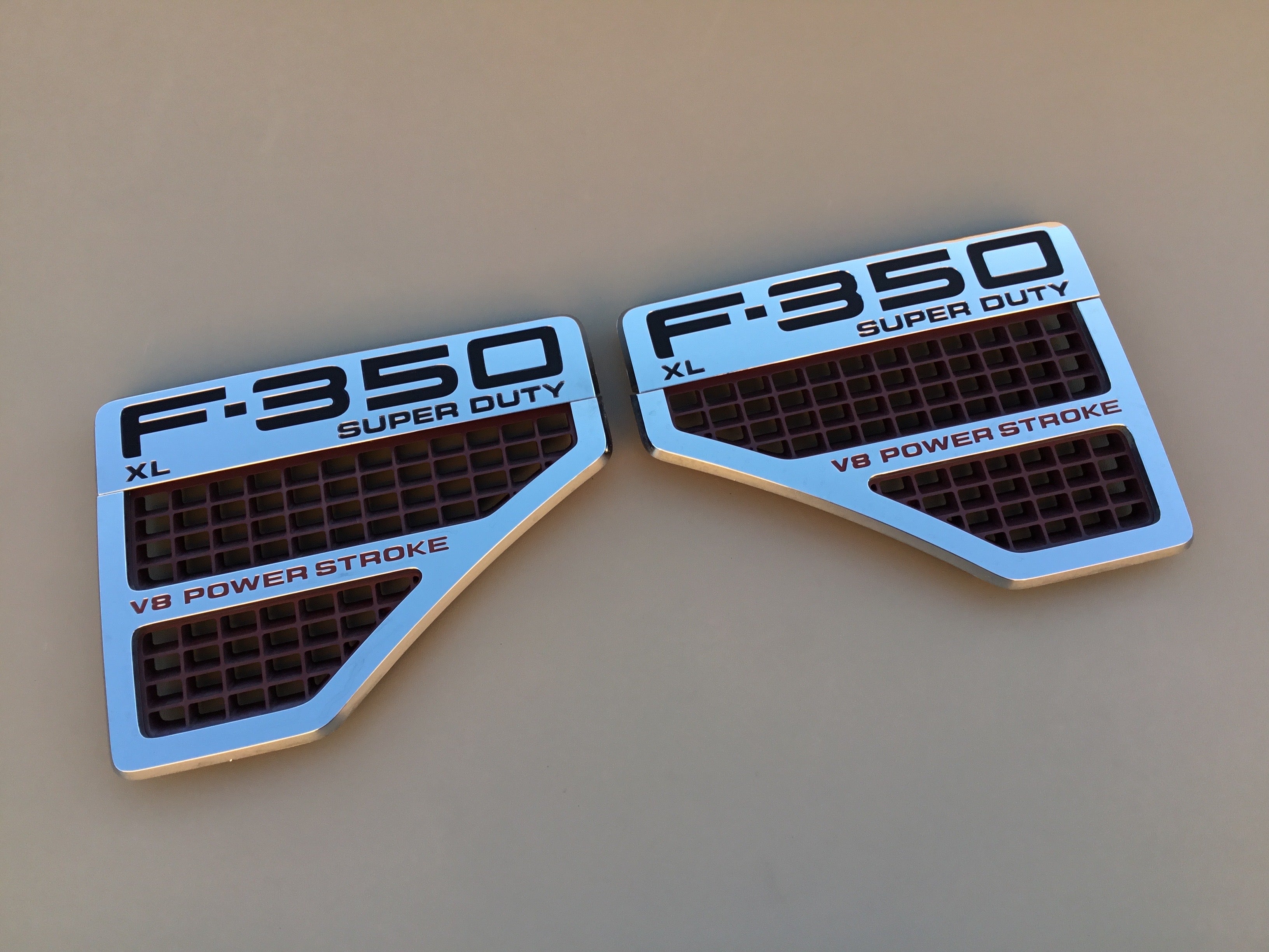 2008-2010 Ford F-350 XL Super Duty Fender Emblem Set